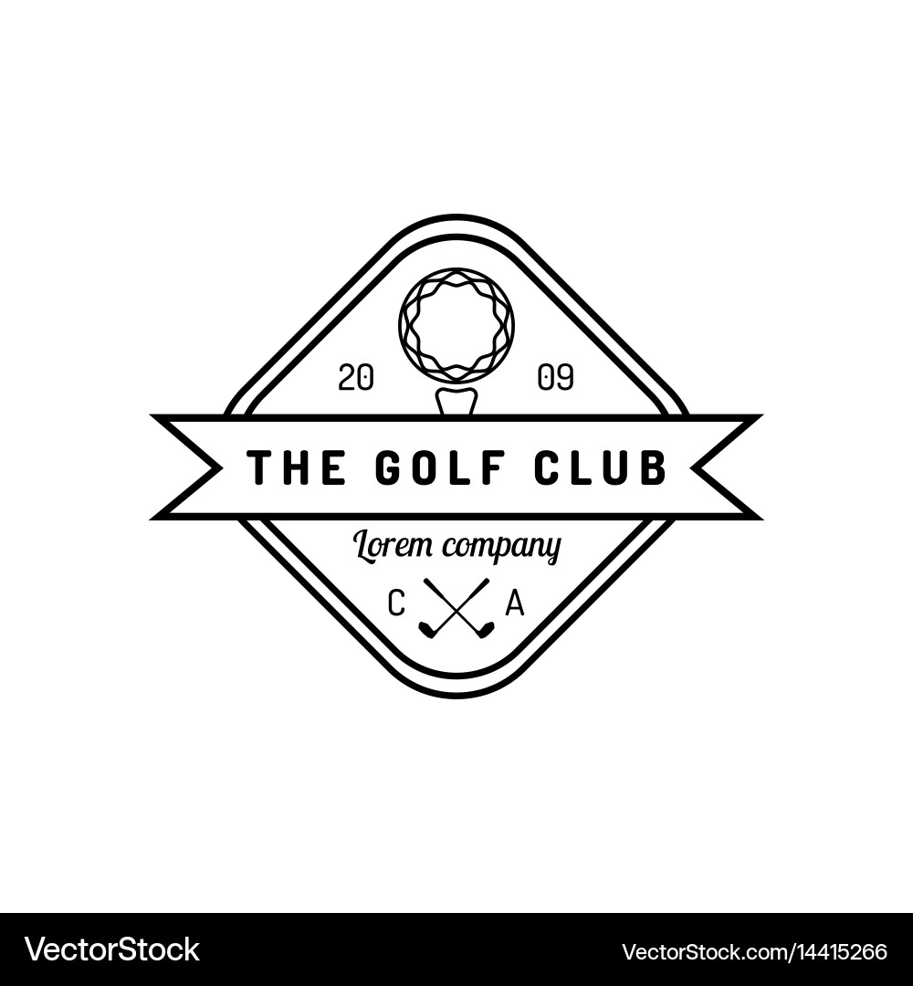 Elegant Golf Club Logo Royalty Free Vector Image