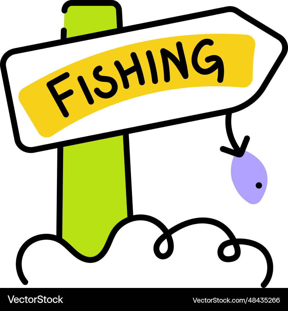 Fishing board Royalty Free Vector Image - VectorStock