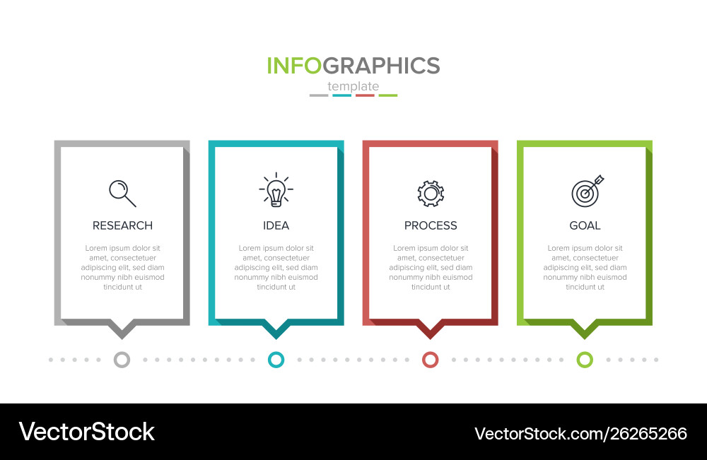 Infographic label template with icons 4 Royalty Free Vector