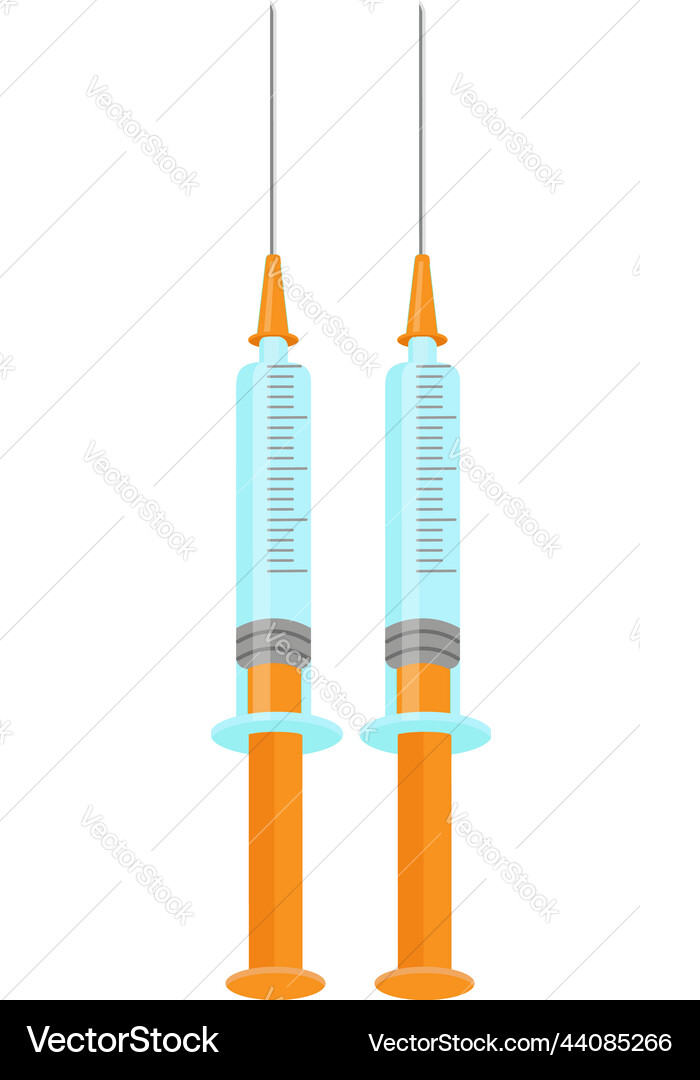 Injection shot icon cartoon flu sick Royalty Free Vector