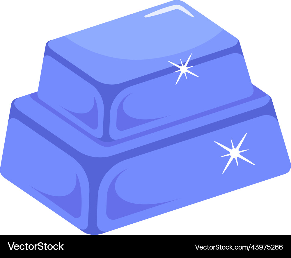 Modern flat icon of a bullion Royalty Free Vector Image