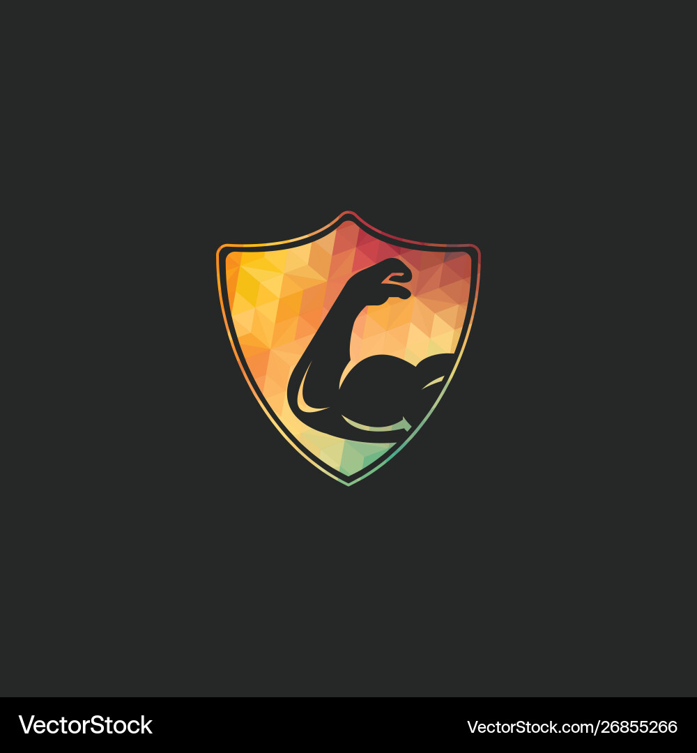 Power gym logo design Royalty Free Vector Image