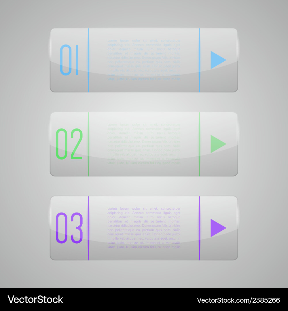Set of shiny banners with glossy surface Vector Image