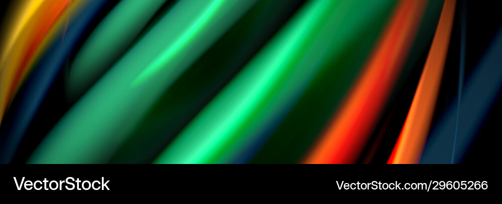 Silk and smooth flow wave poster design color Vector Image