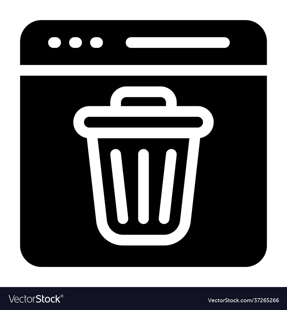 Web delete Royalty Free Vector Image - VectorStock