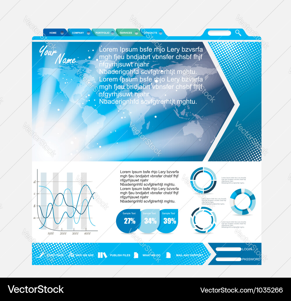 Web page layout design Royalty Free Vector Image
