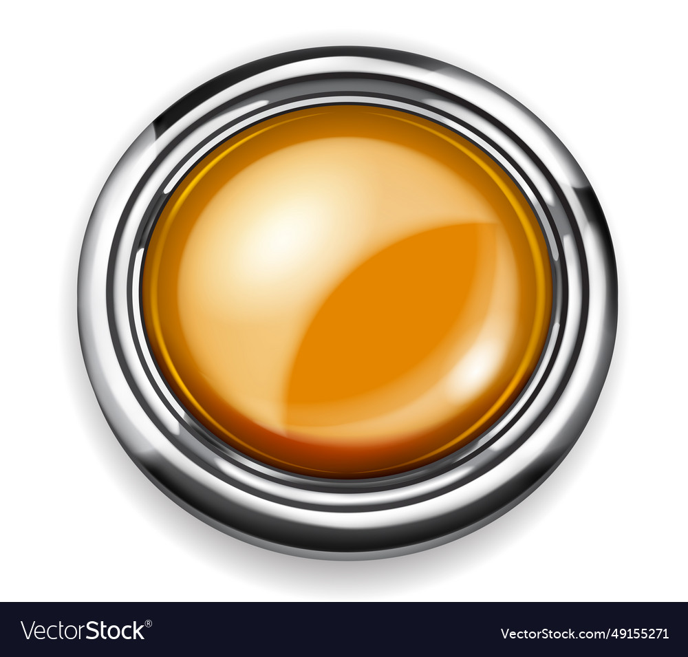 Big button with metallic border Royalty Free Vector Image
