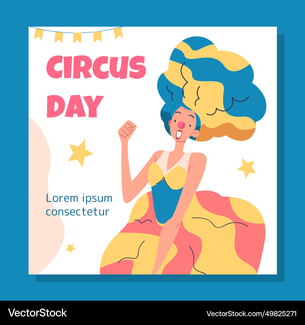 Circus day poster Royalty Free Vector Image - VectorStock