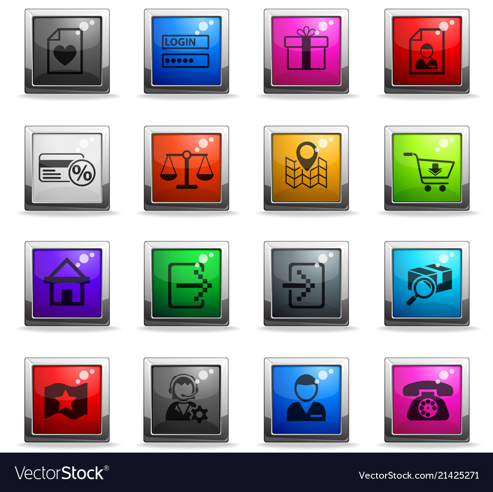E-commerce interface icon set Royalty Free Vector Image