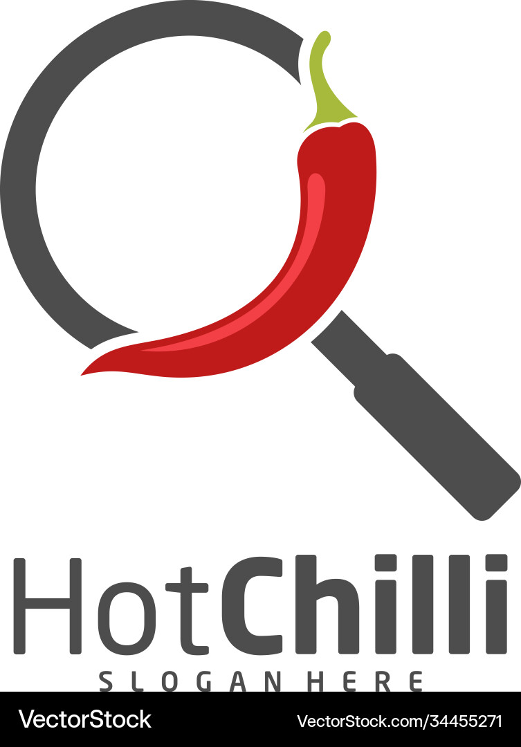 Find chili logo design template red symbol Vector Image