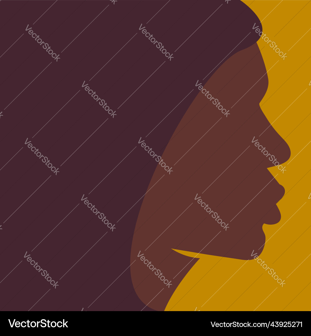 Flat design of african ethnic profile Royalty Free Vector
