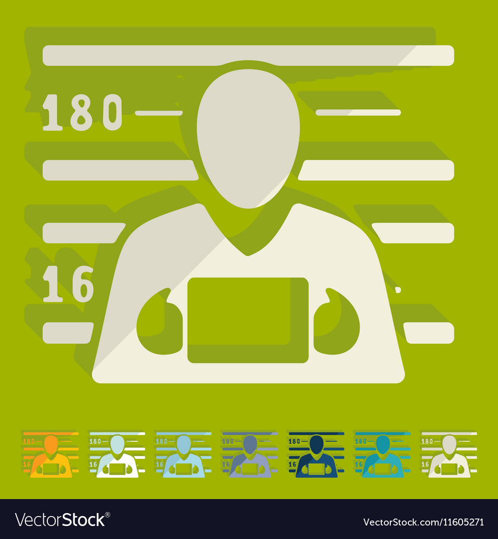 Flat design suspect Royalty Free Vector Image - VectorStock