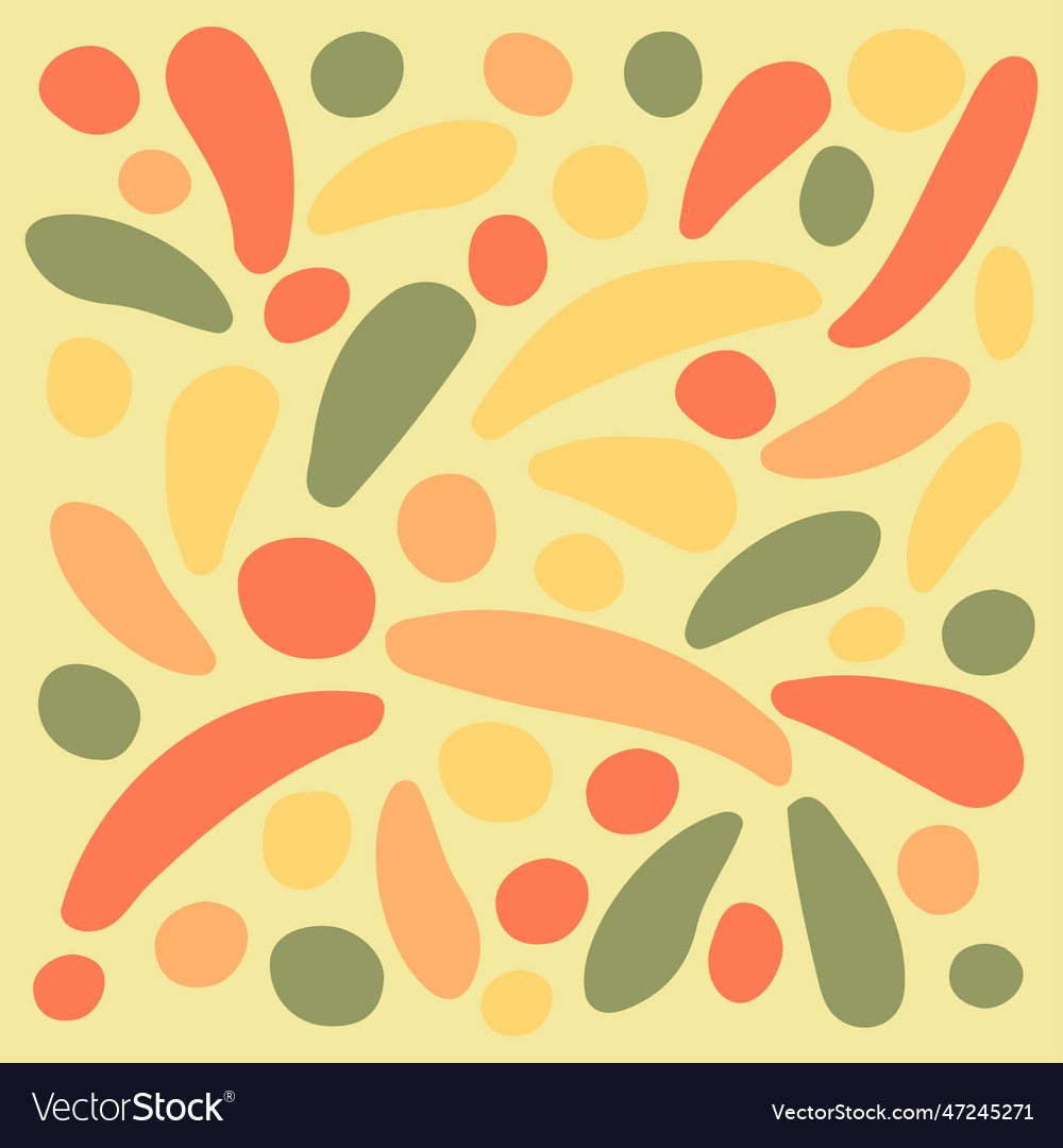 Groovy polka dot square banner abstract retro art Vector Image