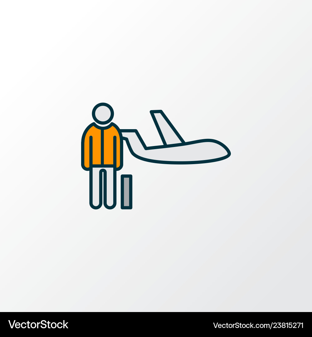 Personal plane icon colored line symbol premium Vector Image