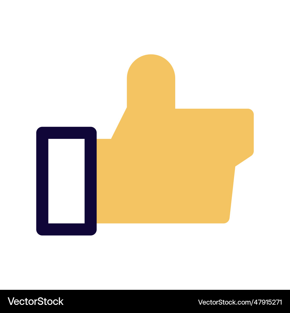 Thumbs up used to express approval Royalty Free Vector Image