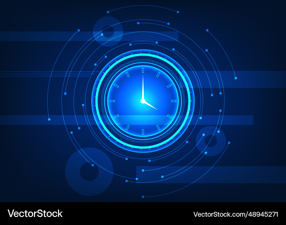 Time technology the back of watch has Royalty Free Vector