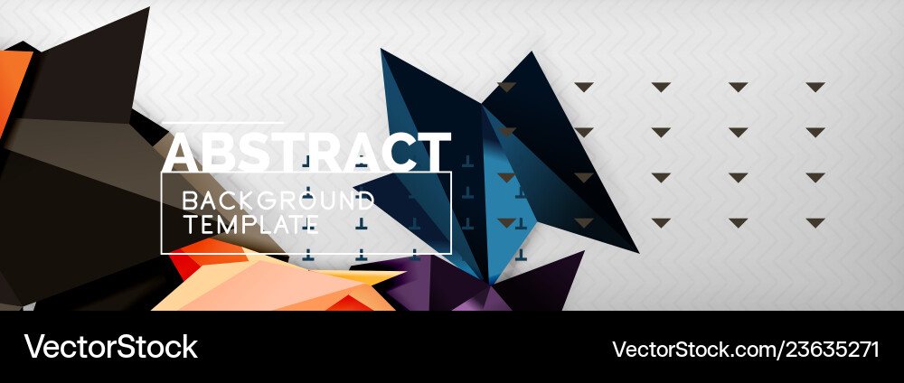 Triangles background techno template Royalty Free Vector
