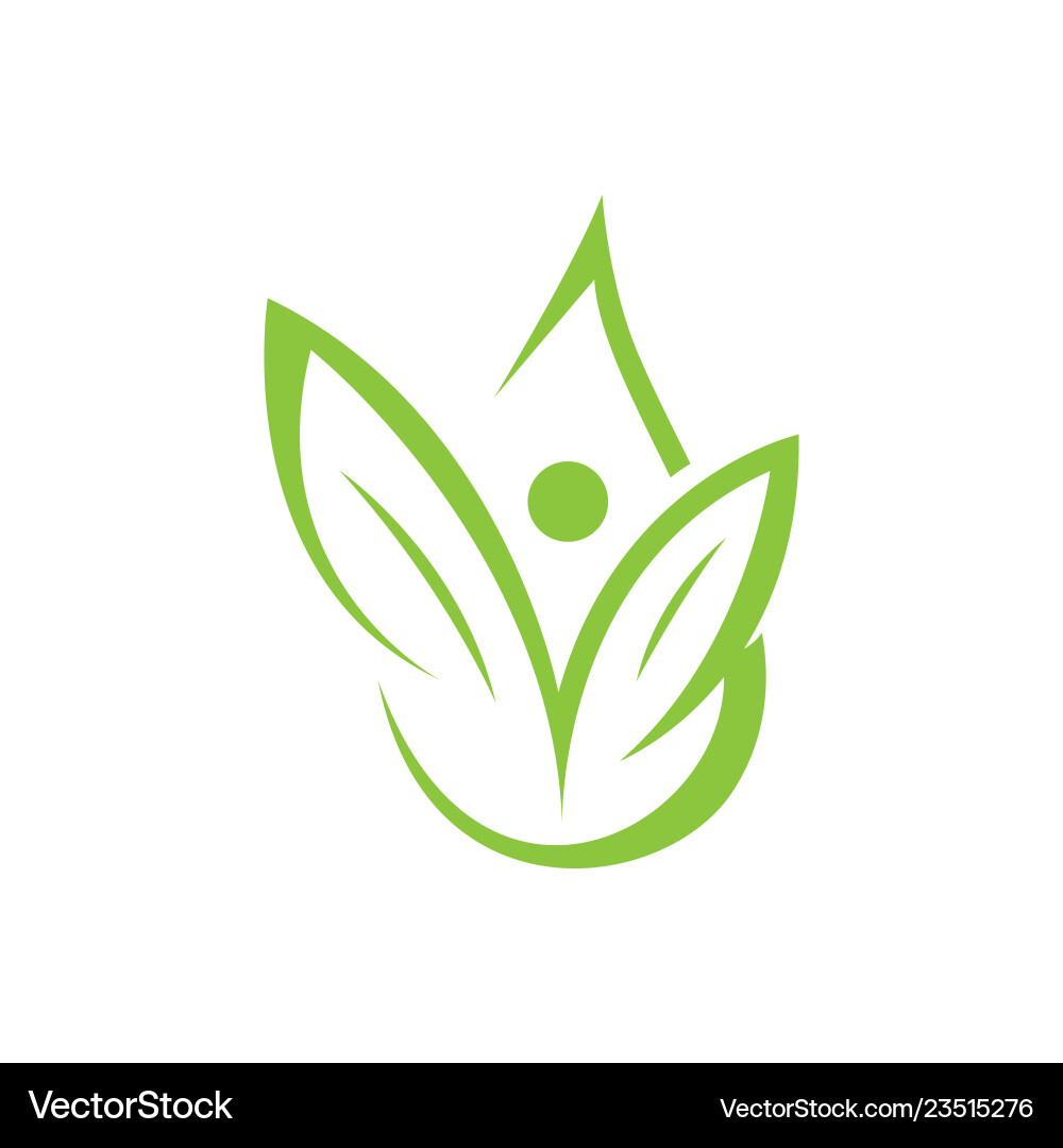 Abstract icon nature care symbol Royalty Free Vector Image