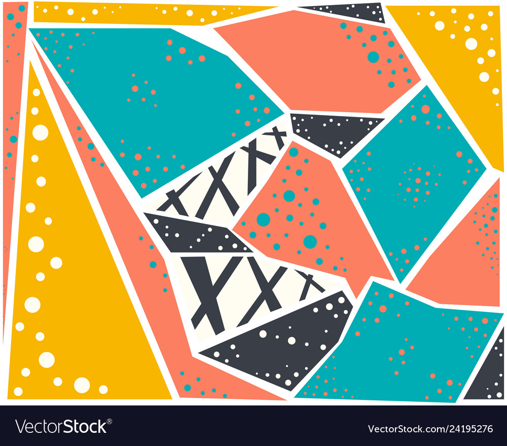 Bright colored set of abstract geometric pattern Vector Image