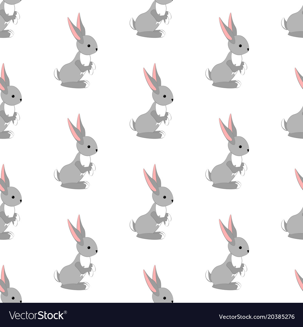 Bunny seamless pattern Royalty Free Vector Image