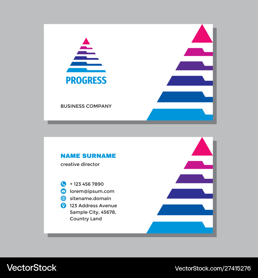 Business visit card template with logo - concept Vector Image