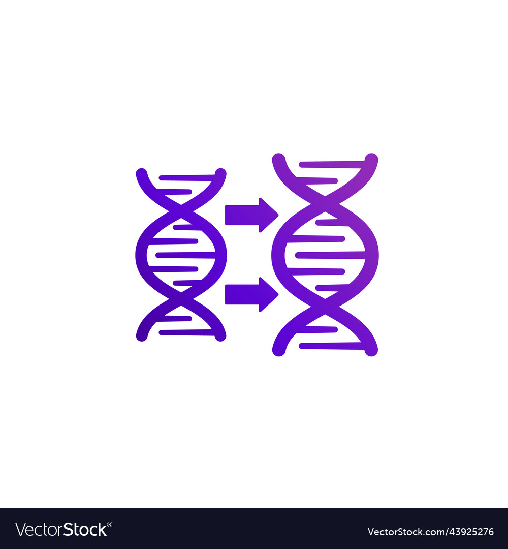Dna replication icon on white Royalty Free Vector Image Dna replication icon on white Royalty Free Vector Image