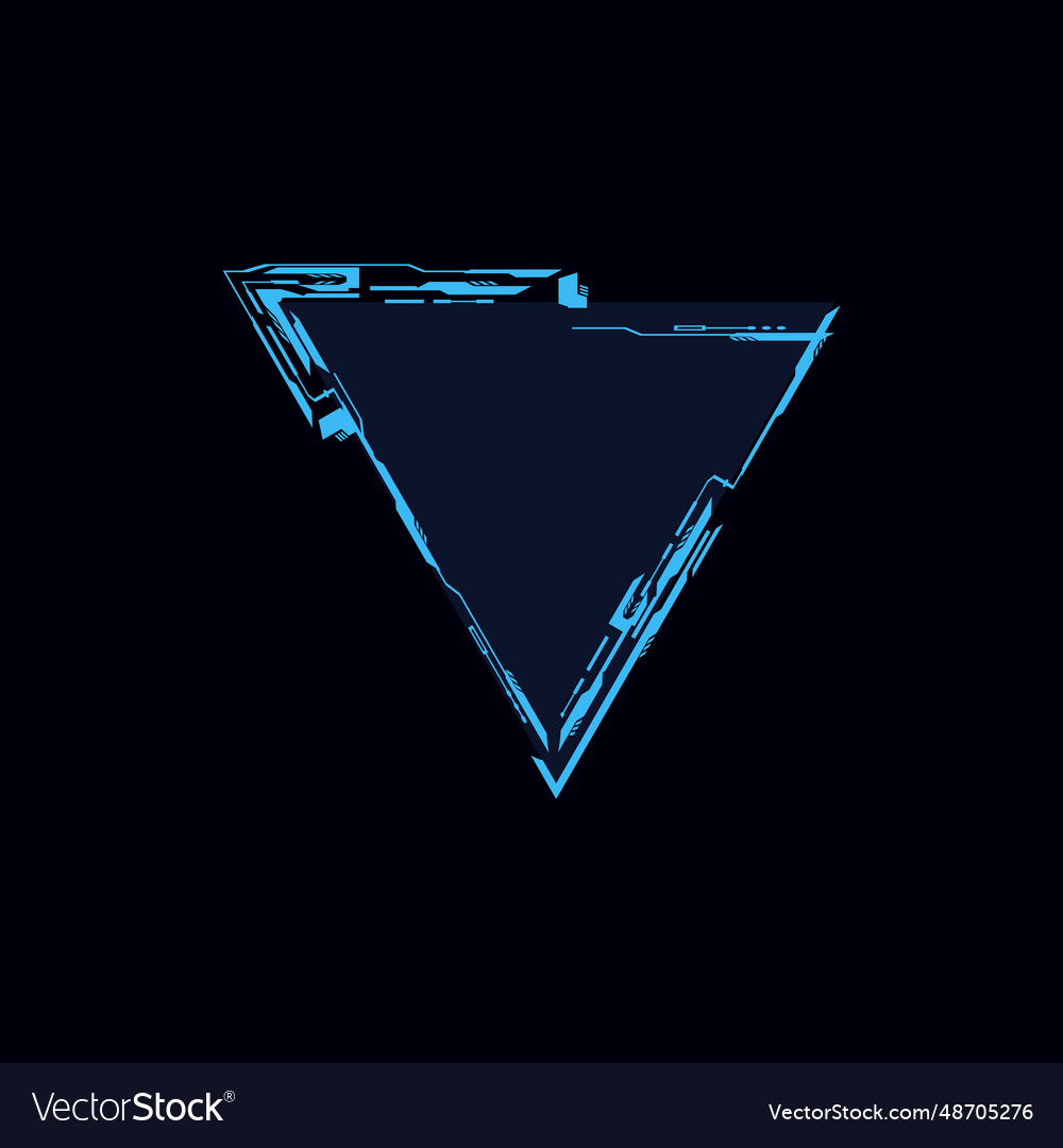 Futuristic triangle frame Royalty Free Vector Image