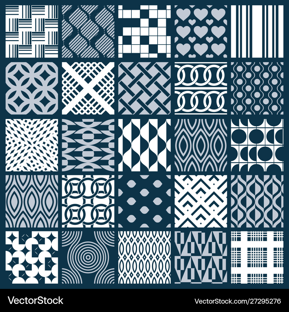Graphic ornamental tiles collection set Royalty Free Vector