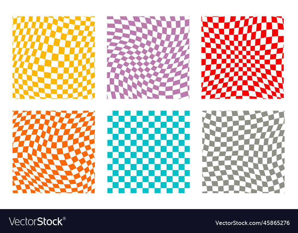 Groovy retro pattern background in psychedelic Vector Image