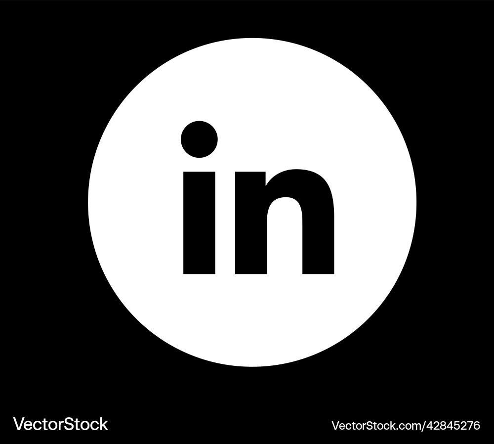 Linkedin social media icon logo symbol design Vector Image
