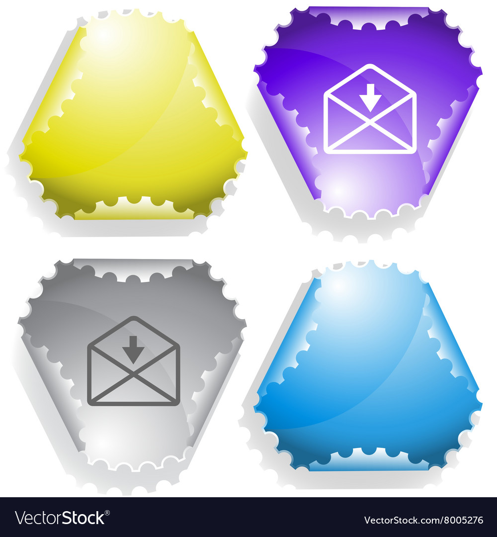Mail down arrow Royalty Free Vector Image - VectorStock