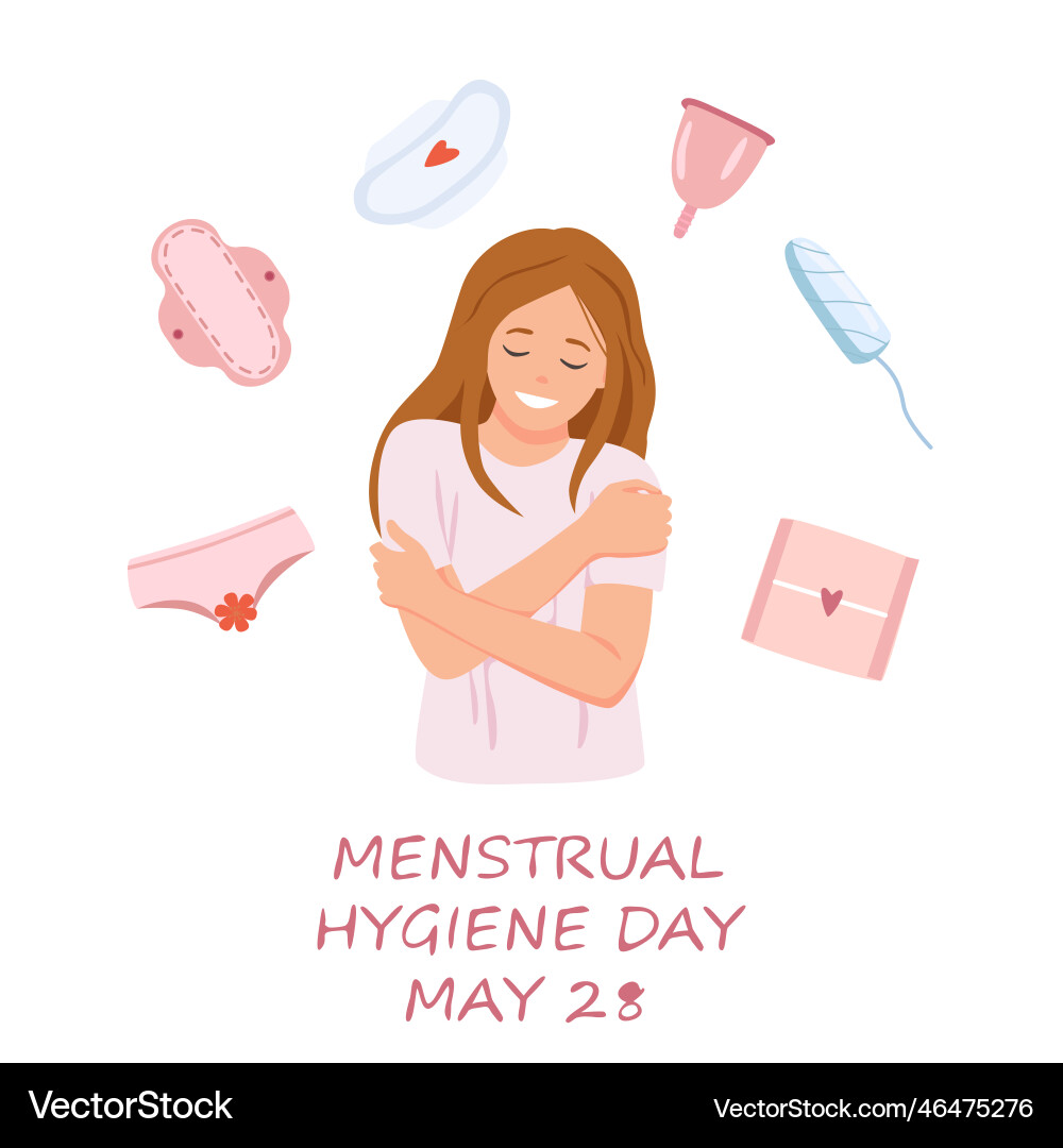 Menstrual hygiene day period concept various Vector Image