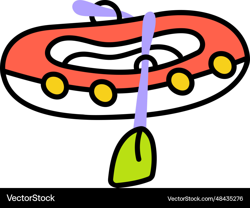Rubber boat Royalty Free Vector Image - VectorStock