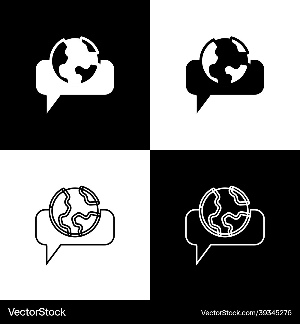 Set learning foreign languages icon isolated Vector Image