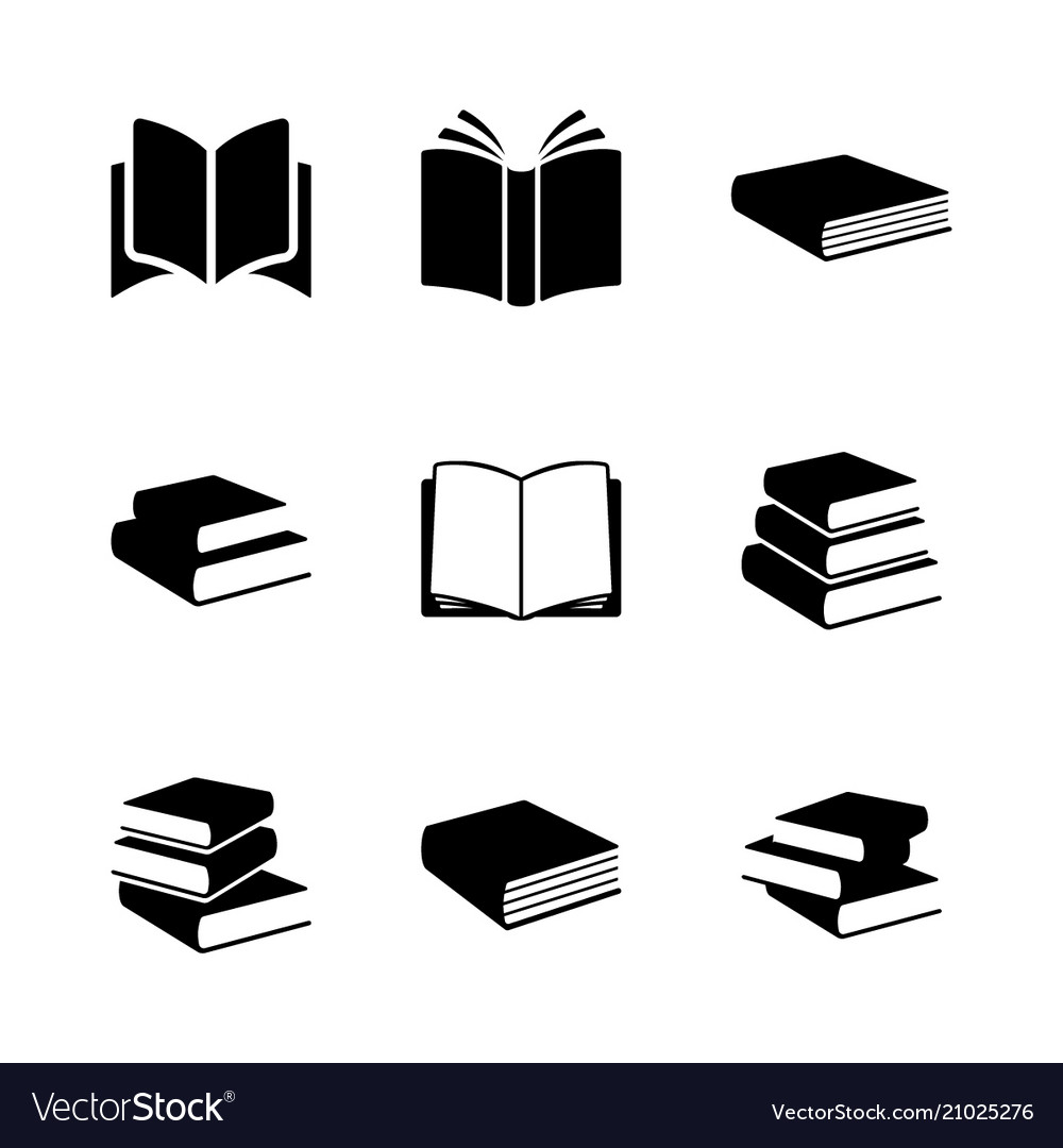 Simple books icon series Royalty Free Vector Image