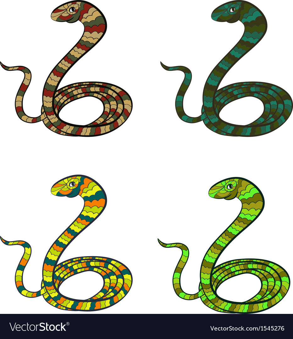 Snakes set Royalty Free Vector Image - VectorStock