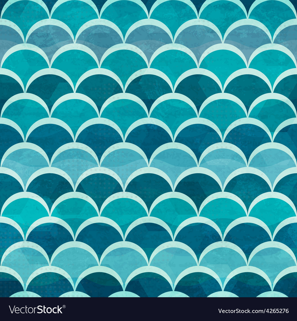 Water circle seamless pattern Royalty Free Vector Image