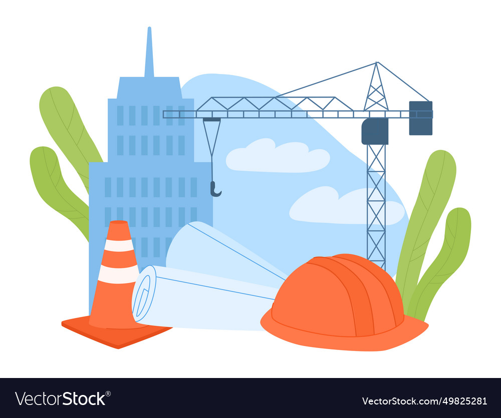 Construction zone concept Royalty Free Vector Image