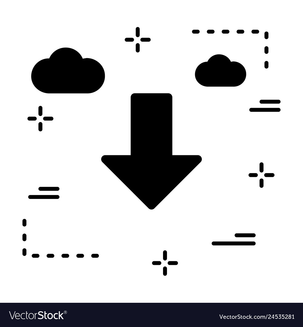 Down arrow icon Royalty Free Vector Image - VectorStock