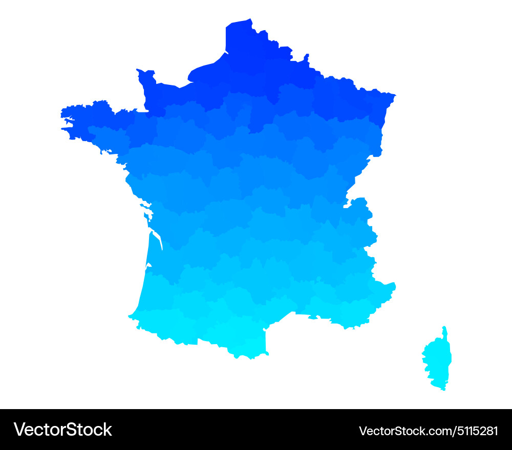 Map of france Royalty Free Vector Image - VectorStock