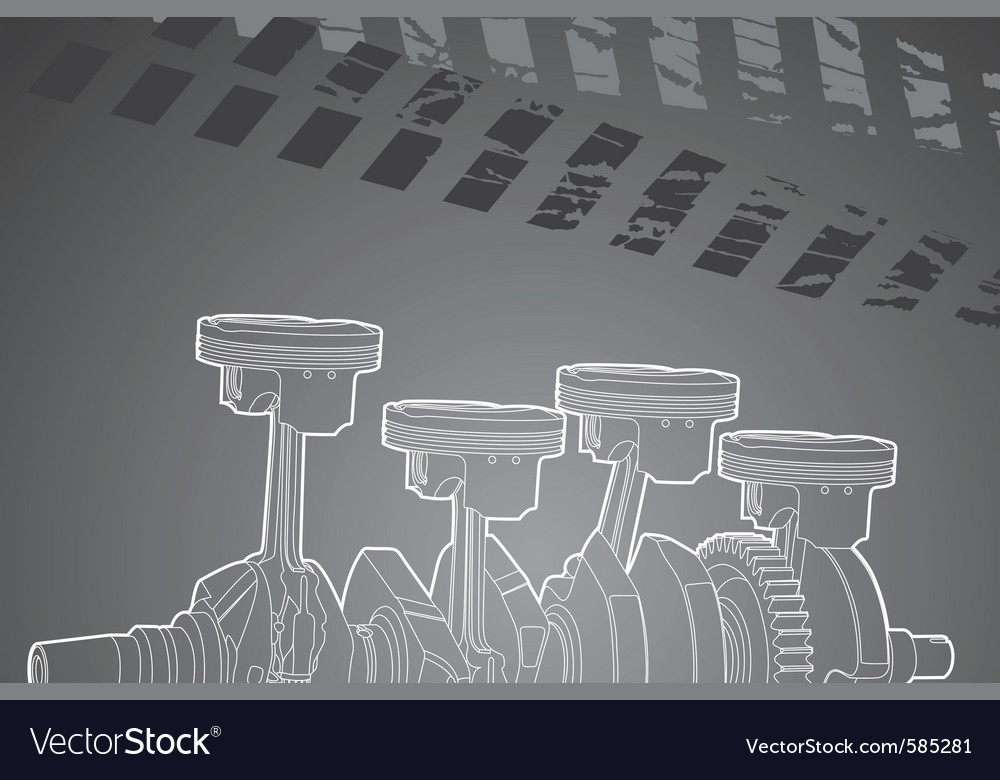 Part engine Royalty Free Vector Image - VectorStock