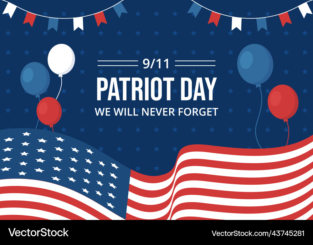 Patriot day usa celebration background template Vector Image