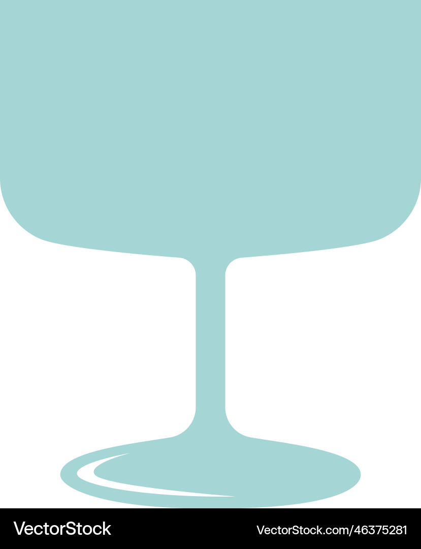 Shape of cocktail drinking glass Royalty Free Vector Image