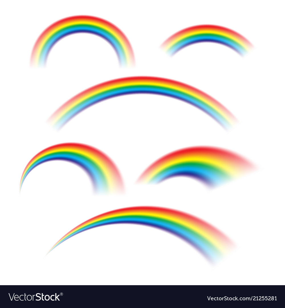 Transparent abstract rainbow collection Royalty Free Vector