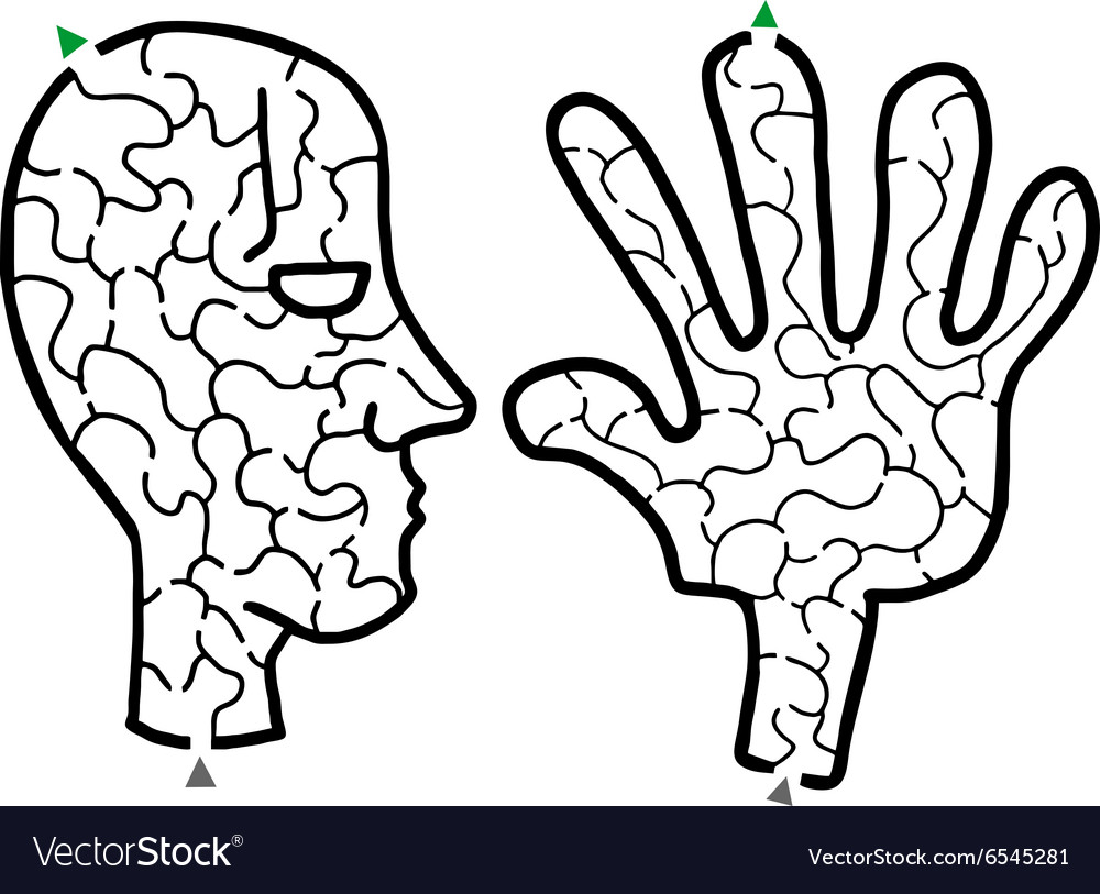 Two mazes Royalty Free Vector Image - VectorStock