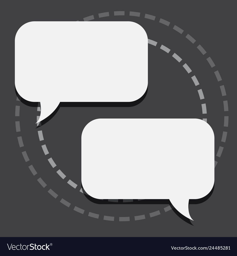 Two rectangular blank white speech bubble Vector Image