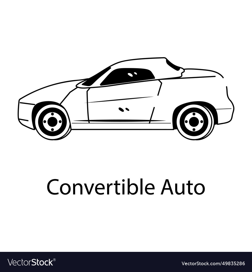 Convertible auto Royalty Free Vector Image - VectorStock