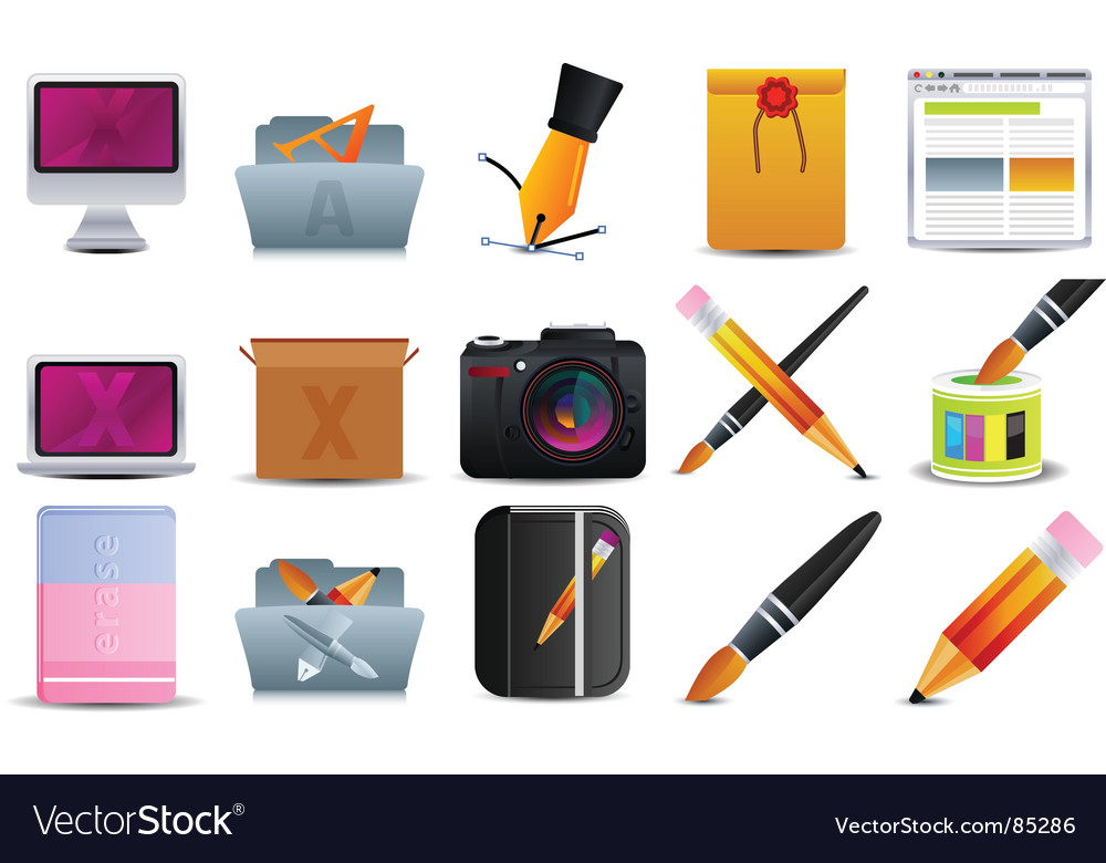 Digital Creative Toolkit Royalty Free Vector Image