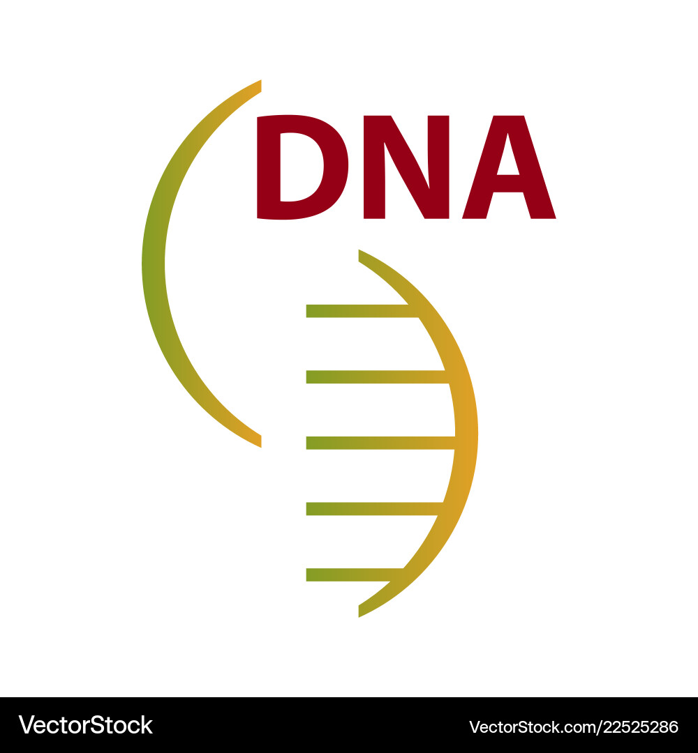 Dna genetic sign elements and icons collection Vector Image