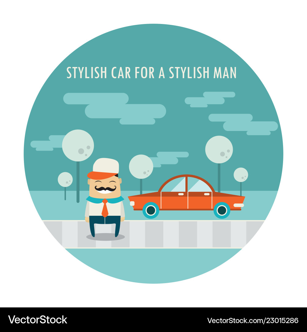 Handsome hipster guy in stylish clothes standing Vector Image